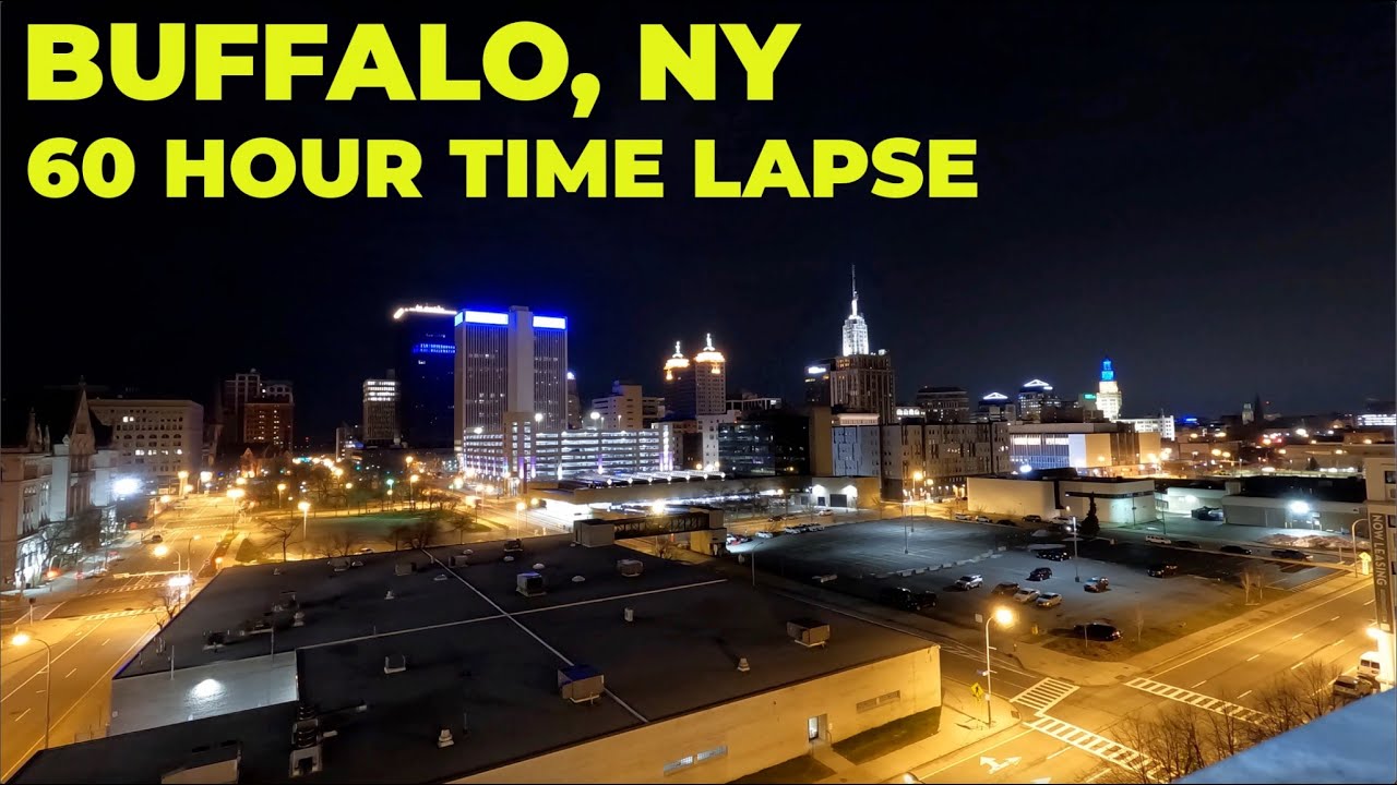 Buffalo Ny Skyline At Night The City Of Buffalo N.Y. Last Night