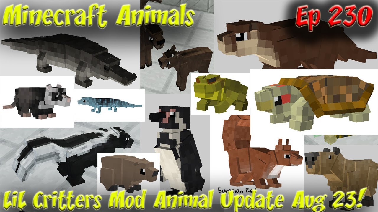 LiL Critters Mod Animal Showcase Update Aug23 A ZAWA Mod 1.16.5 ...