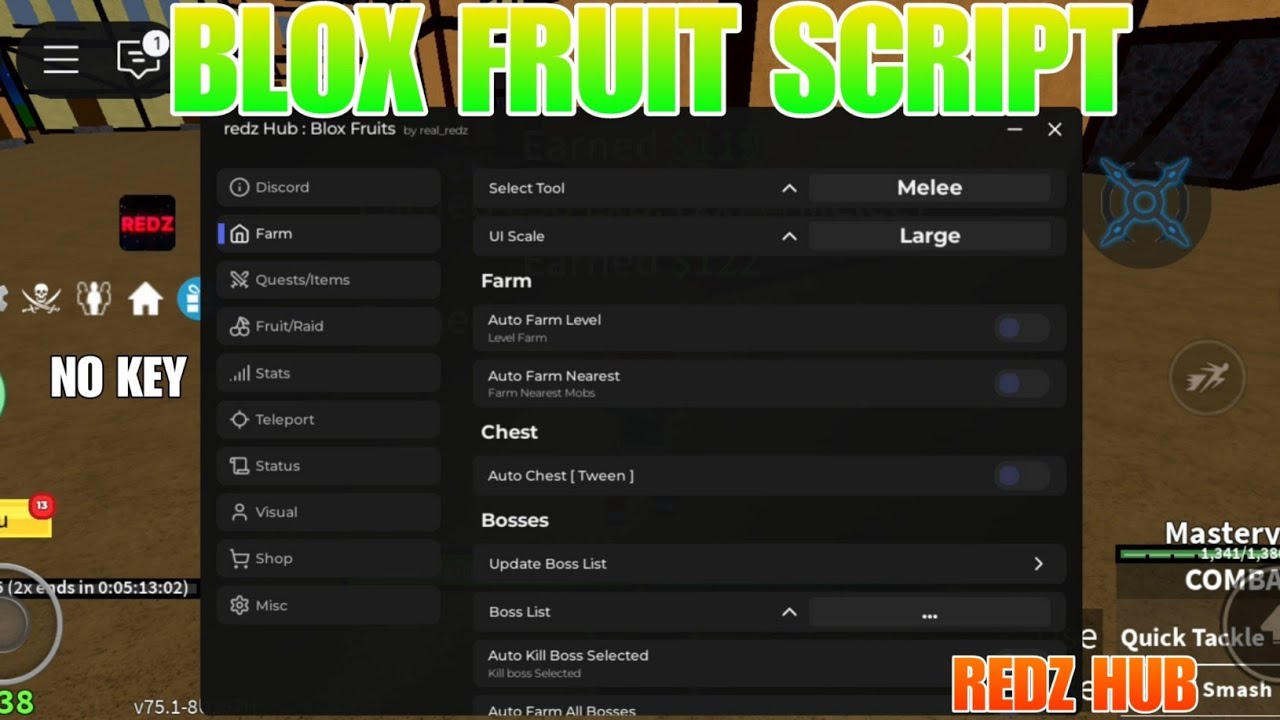 Top Blox Fruit REDZ HUB Script - Blox Fruit Script Mobile Auto Farm ...