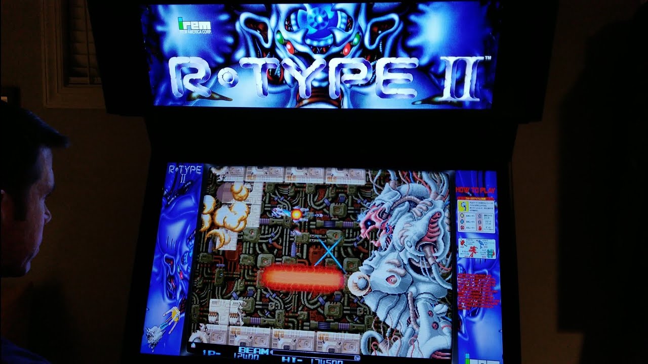 R-Type II Arcade Cabinet MAME Gameplay w/ Hypermarquee - YouTube