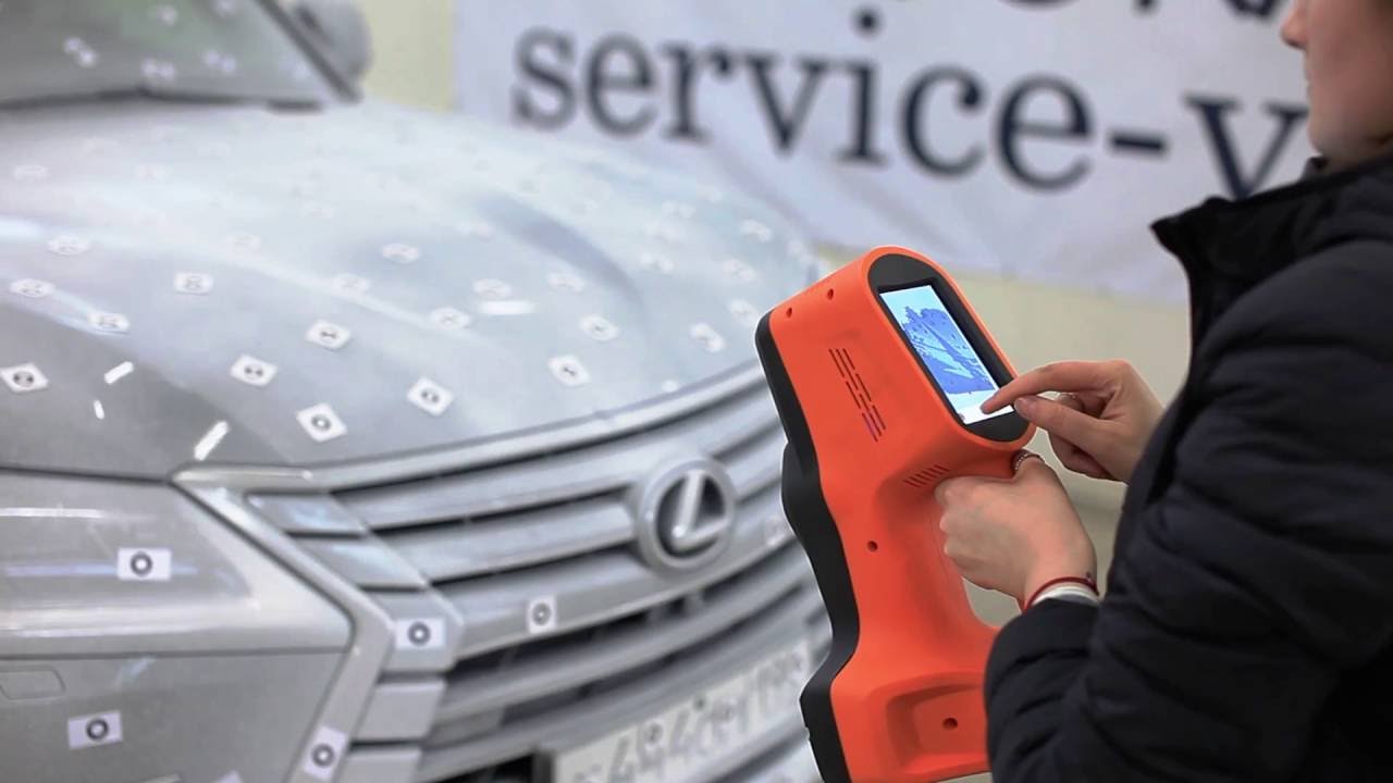 Scanning and processing 3D model of Lexus SUV with Thor3D scanner - YouTube
