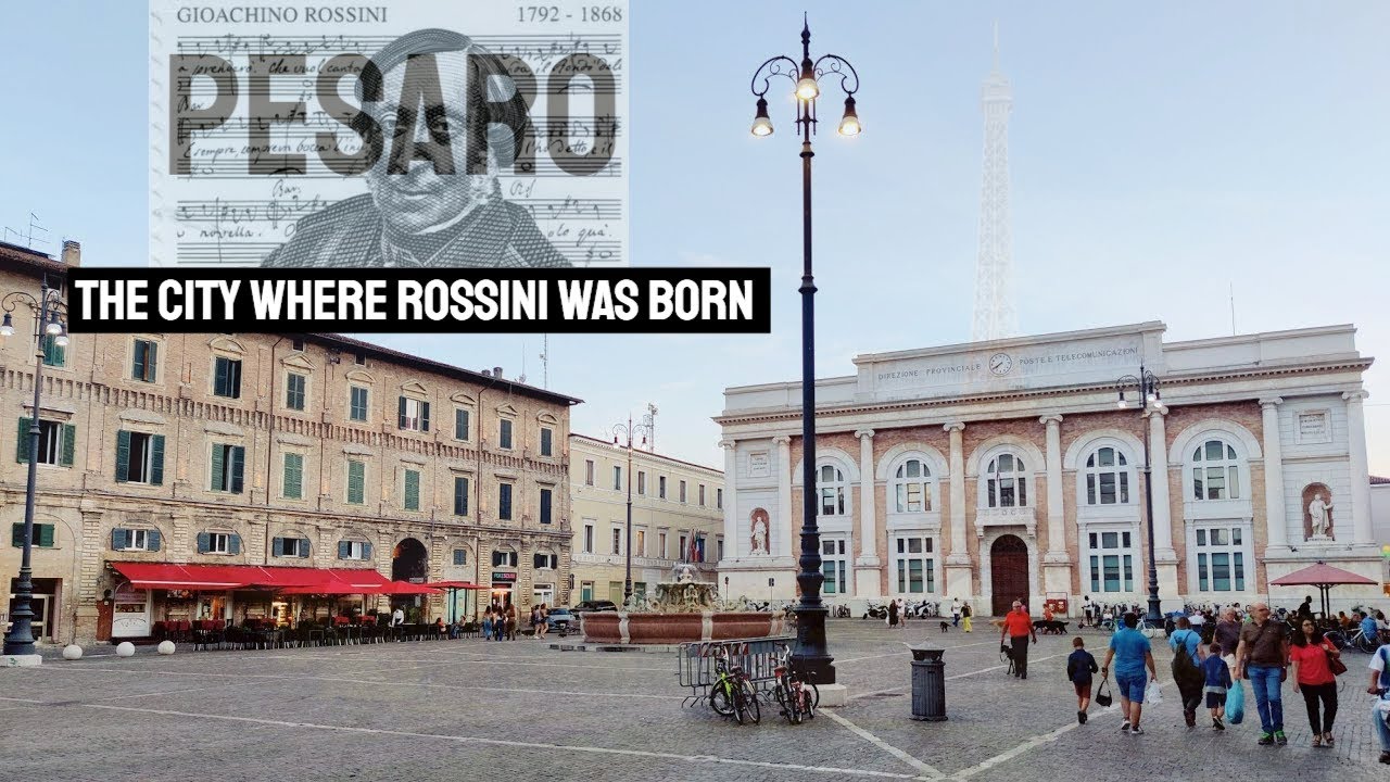 Pesaro, the city where Rossini was born, a beautiful city - YouTube