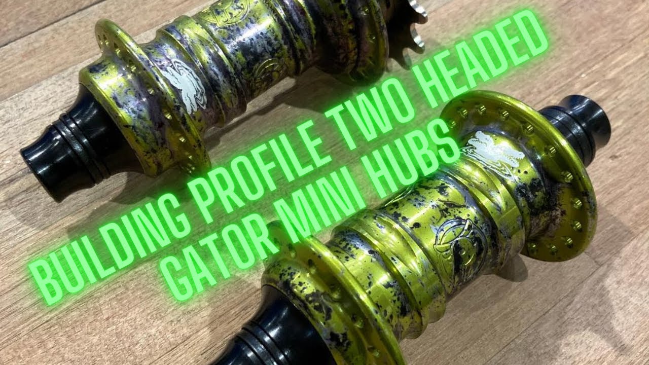 Profile two headed gator bmx hubs getting built up - YouTube