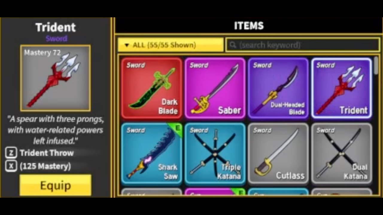 Roblox - Rating first sea swords in Blox Fruits. - YouTube