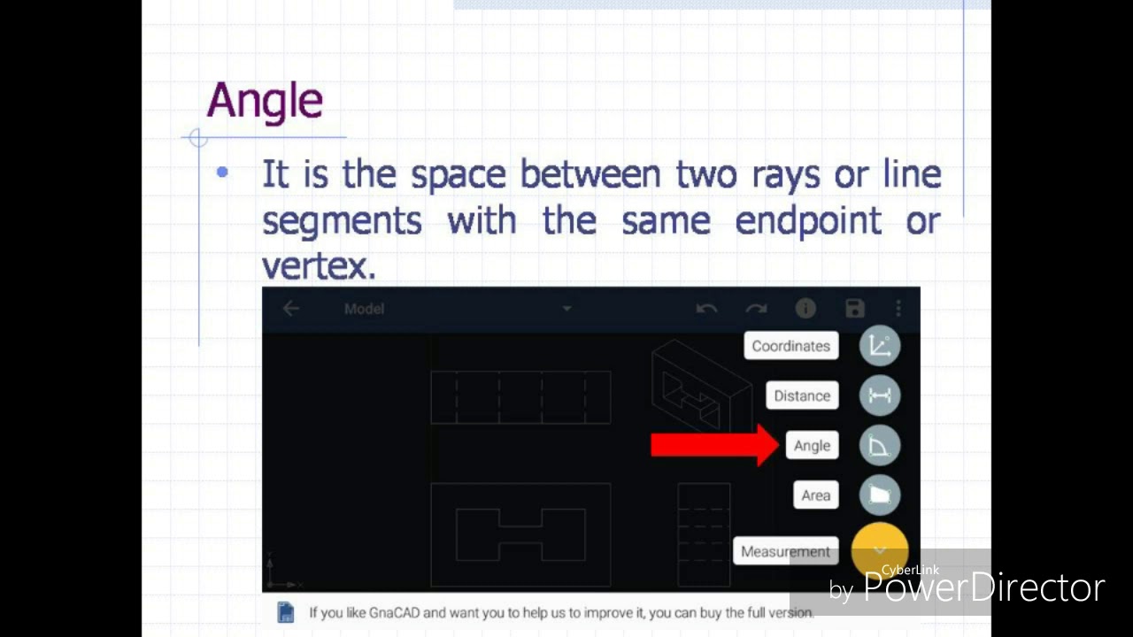 GnaCAD Measurement Tutorial (Angle and Distance icon) - YouTube