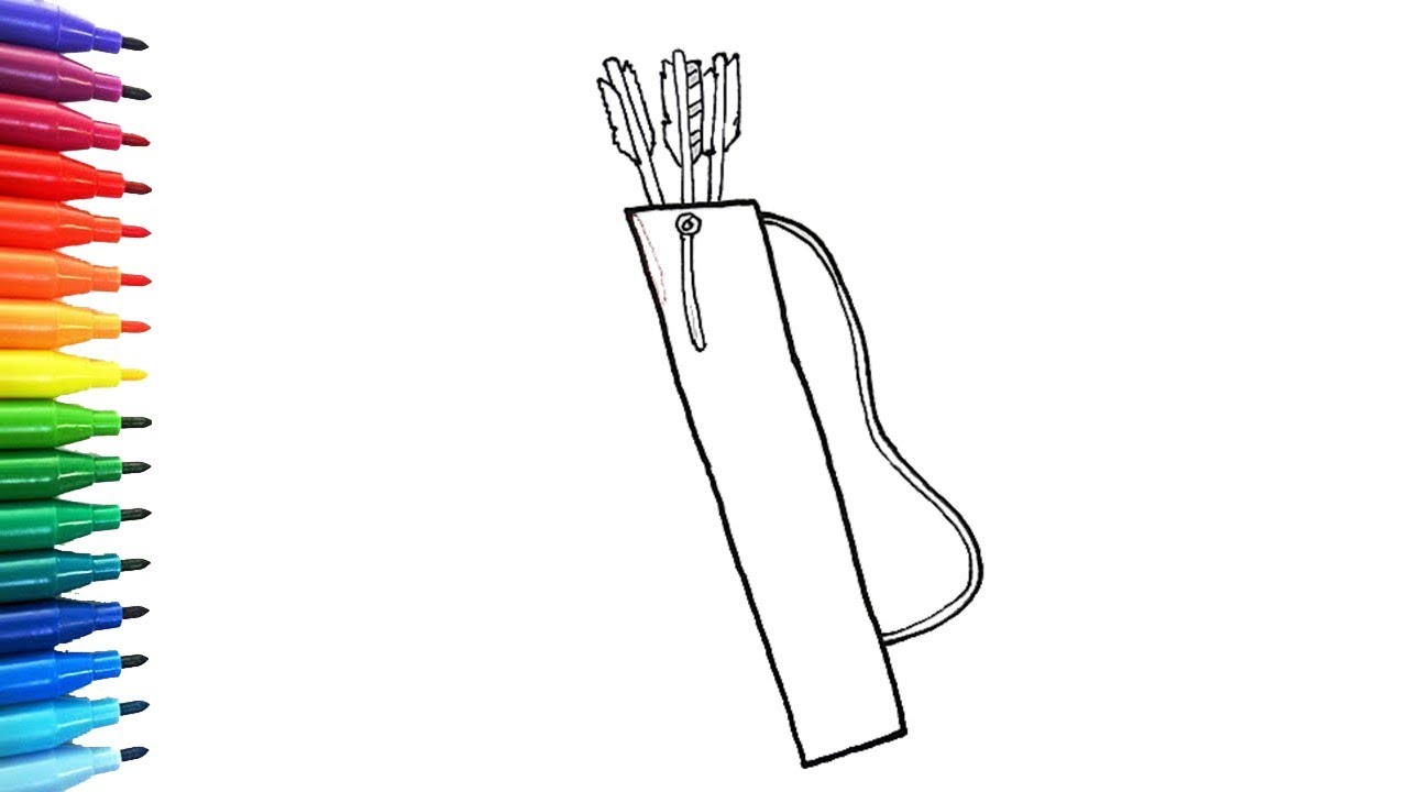 How to draw arrow bag | Vẽ túi đựng mũi tên | Drawing Tutorials - YouTube