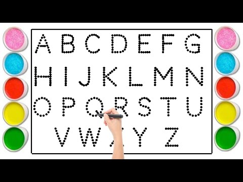 A To Z,Kids rhymes, collection for writing along dotted lines for ...