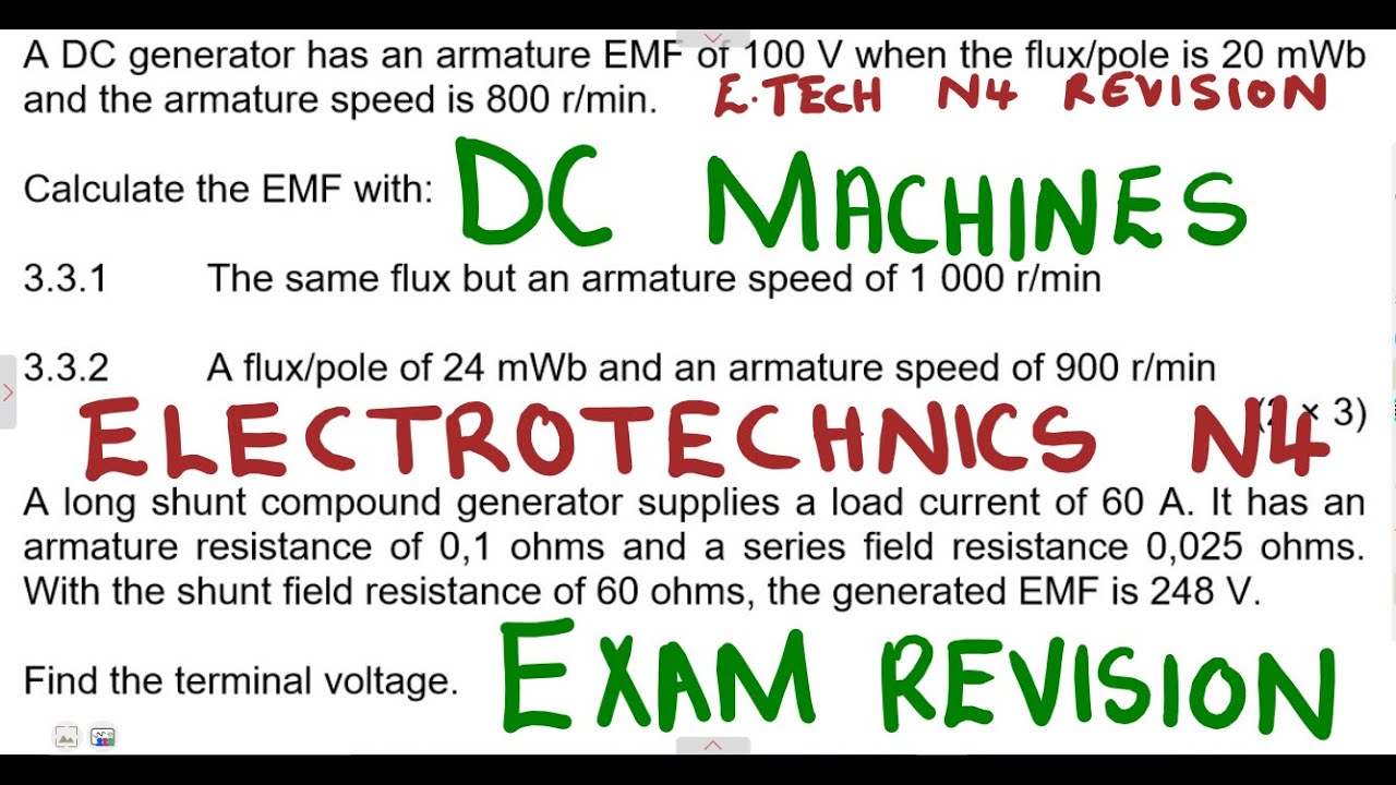Electrotechnics N4 DC Machines April 2020 @mathszoneafricanmotives ...