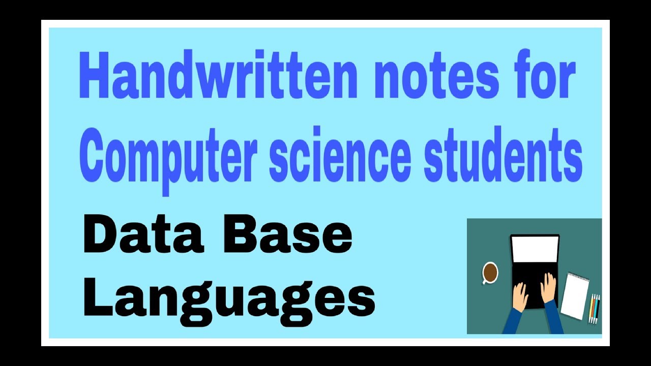 Handwritten notes on Database language ll For computer science students ...