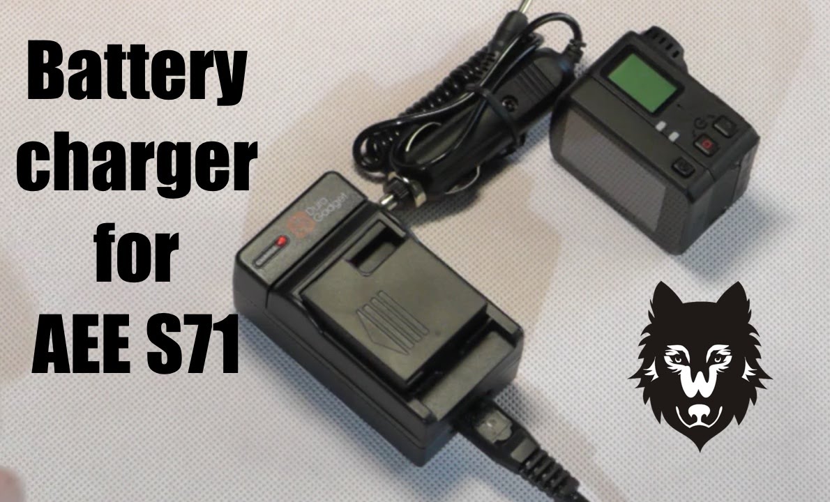 AEE S71 battery charger, 100-240VAC and 12V DC in the car - YouTube