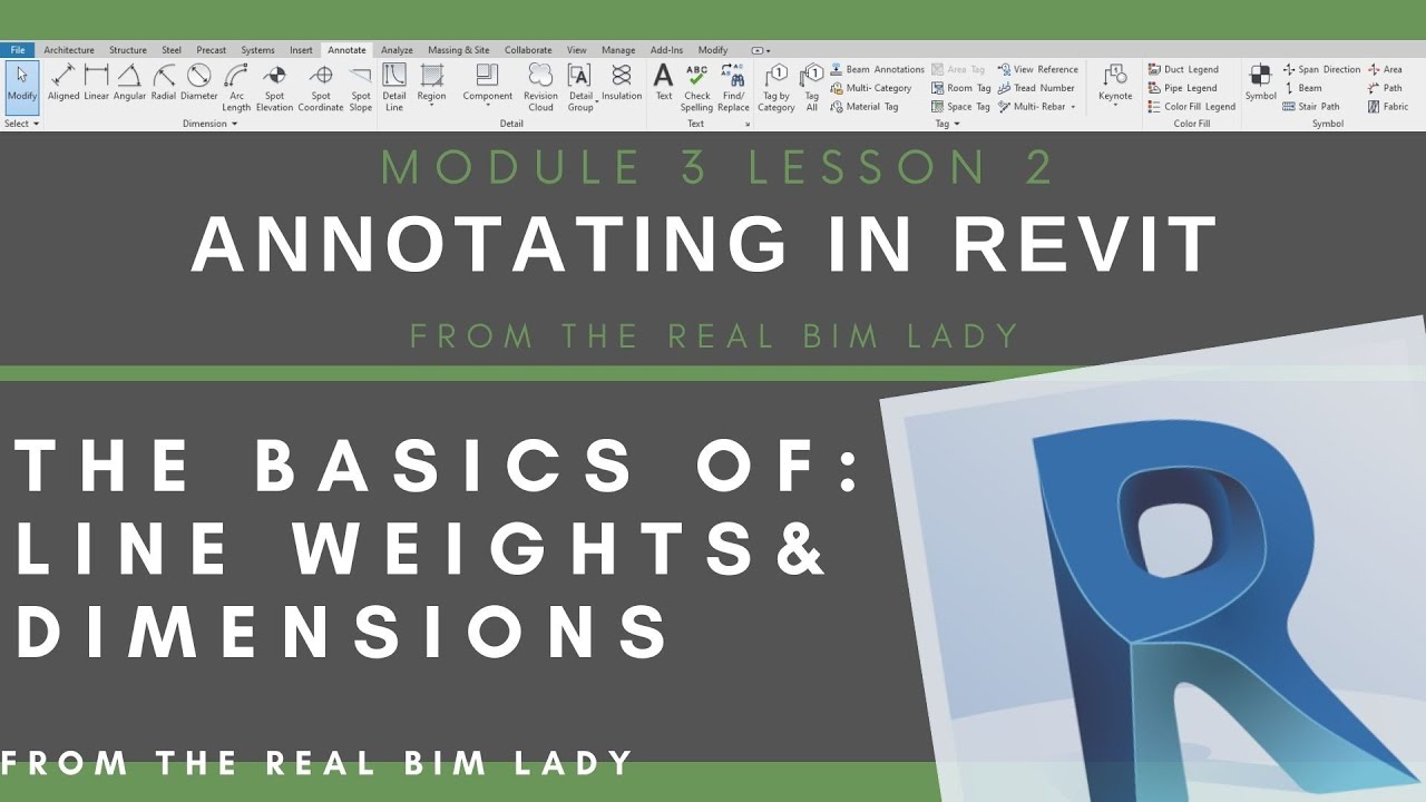 3.2 Edit Line Weights & Dimensioning in Revit - YouTube