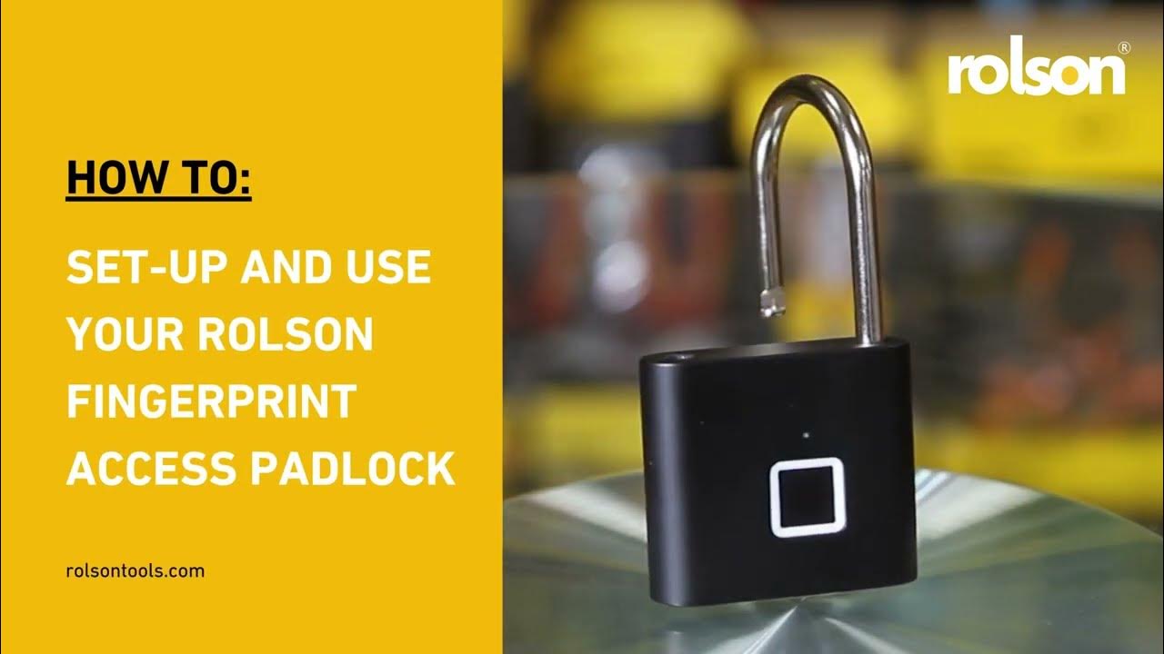 Rolson Fingerprint Padlock 91102 - How To Use - YouTube