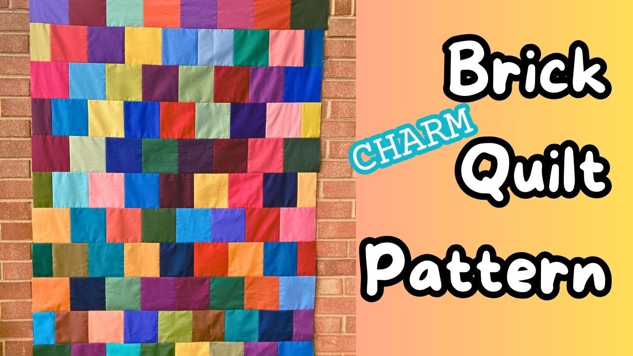 Make this Easy Brick Quilt Pattern with Just One Huge Charm Pack! - YouTube