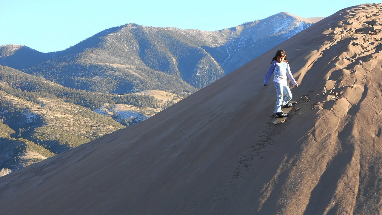 How to Sand Sled and Sandboard at Great Sand Dunes - YouTube