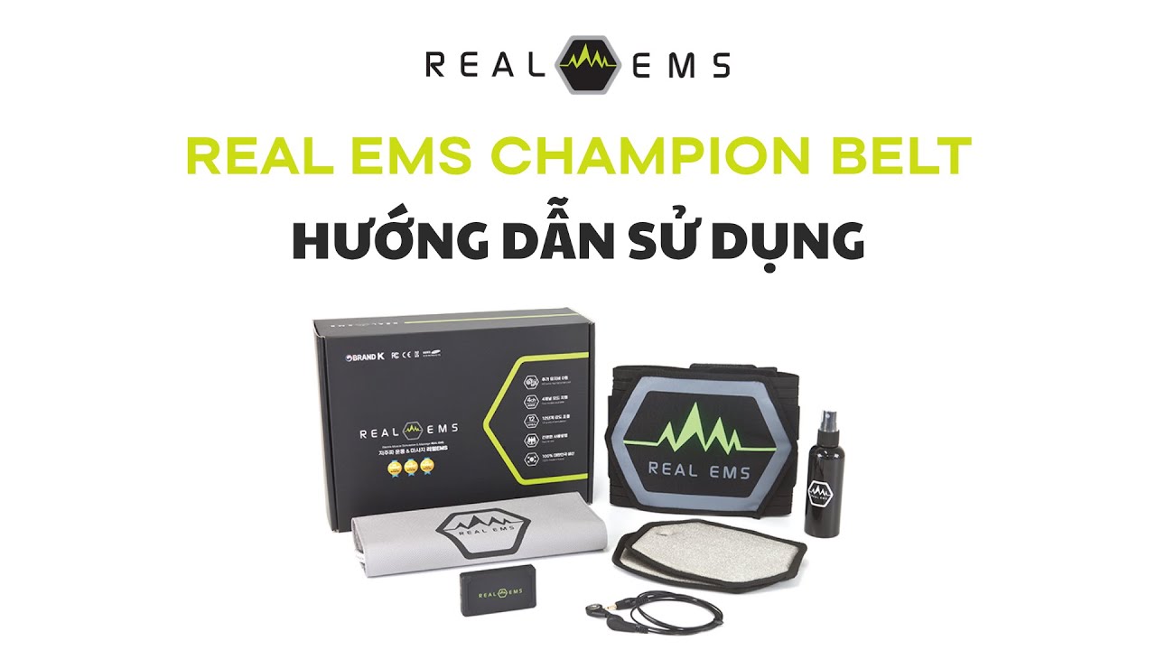 Hướng dẫn sử dụng đai REAL EMS Champion Belt - YouTube