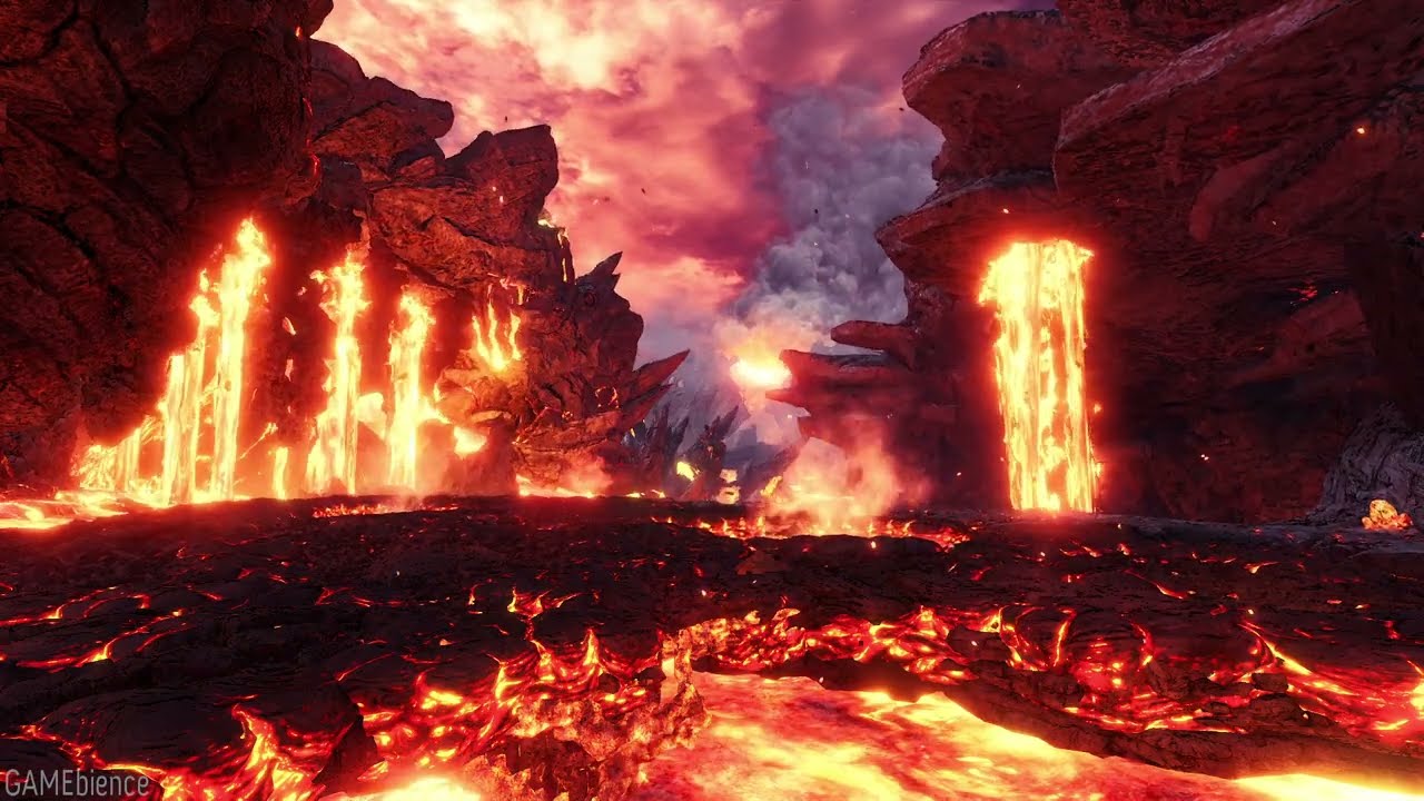 3 Hour - Monster Hunter: World - Elder's Recess Hot Lava Ambience - YouTube