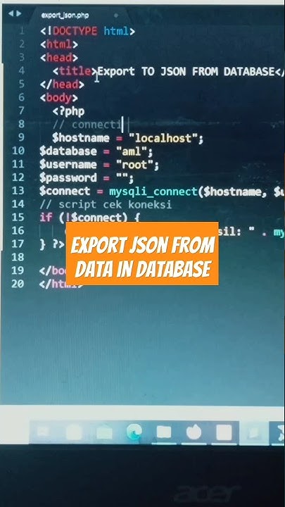 Export json in php #vlystudio #coding #json #shorts - YouTube