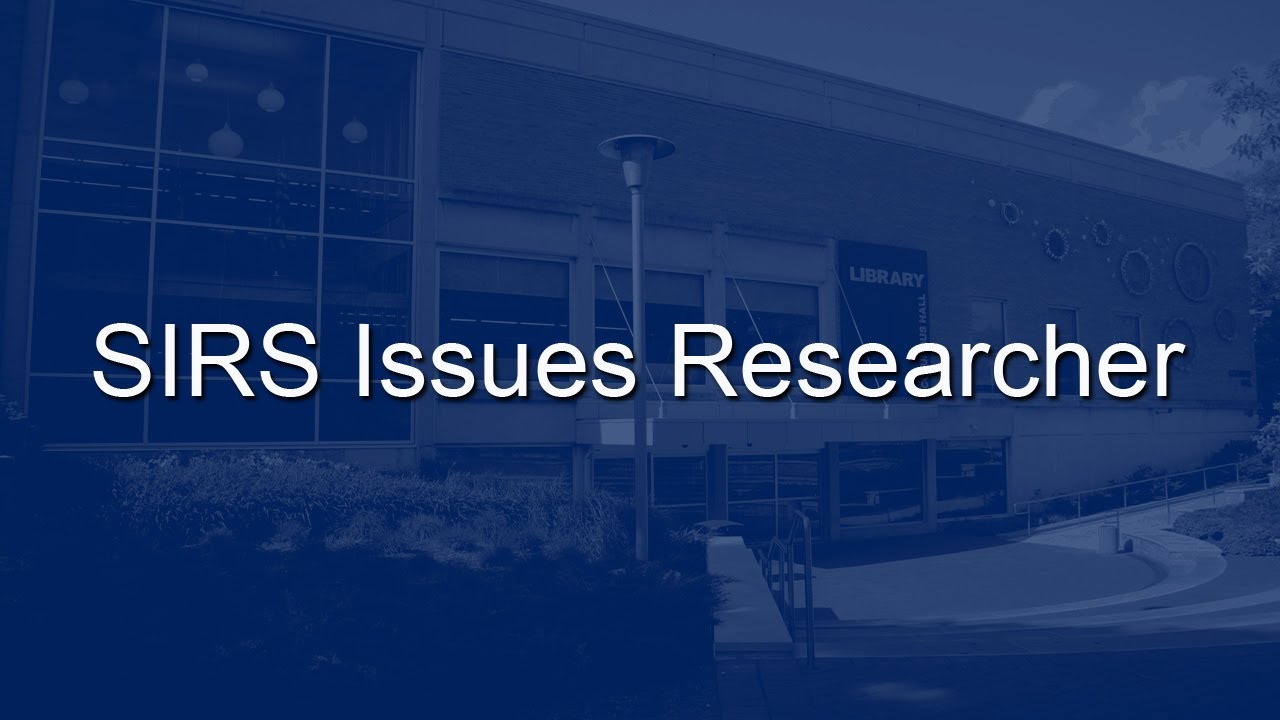 SIRS Issues Researcher - YouTube