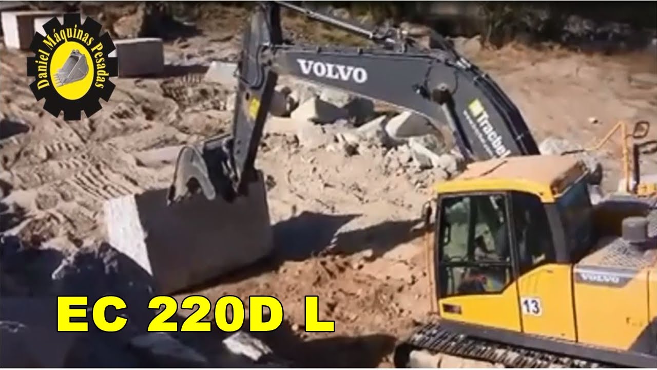 ESCAVADEIRA VOLVO EC 220D L ROLANDO BLOCO / EXCAVATOR VOLVO EC 220D L ...