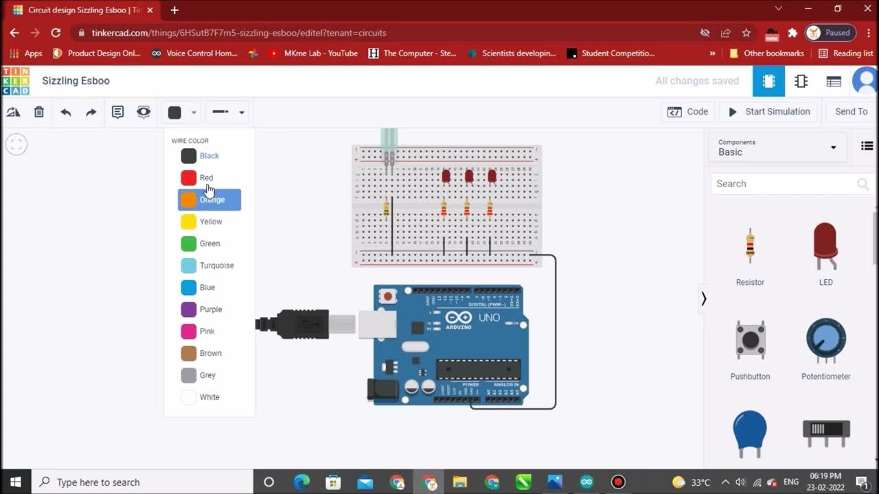 Arduino Uno With Force sensor and LED Simulation Using Tinkercad - YouTube