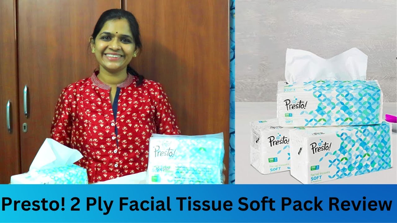 Presto! 2 Ply Facial Tissue Soft Pack Review - YouTube