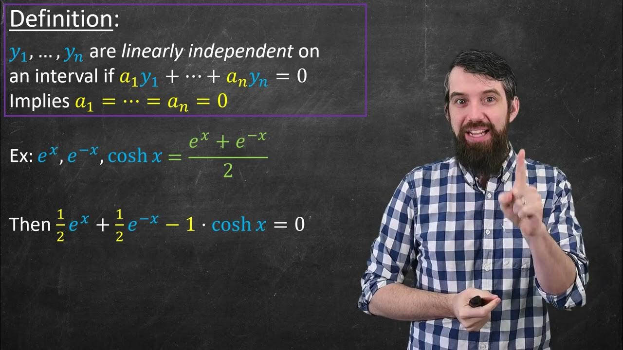Linear Independence of Functions & The Wronskian - YouTube