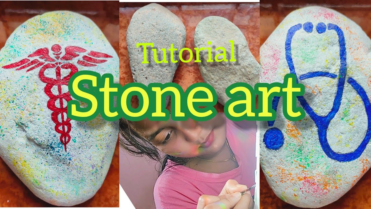 Stone art tutorial | pebble stone art | stone painting #doctor #kuduvai ...