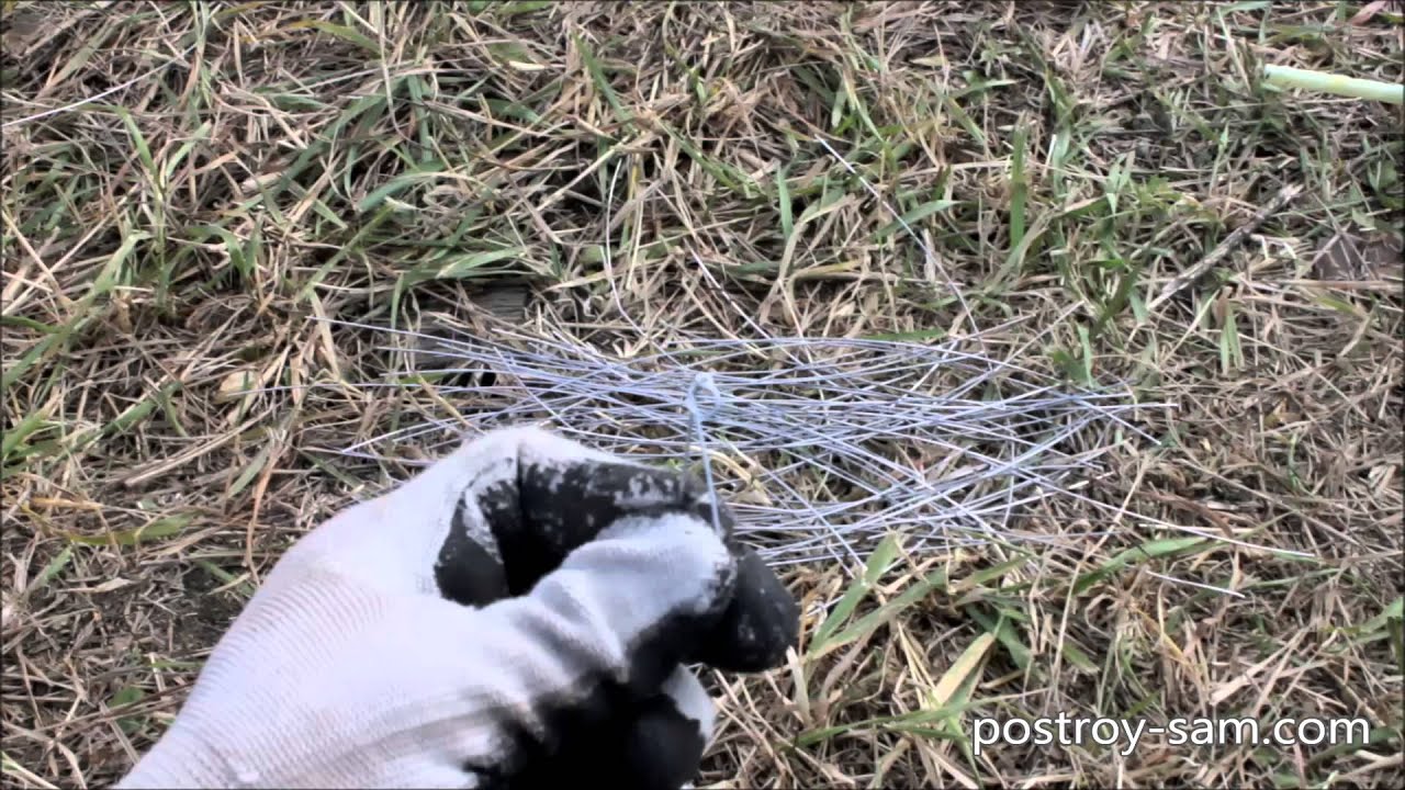 Вязальная проволока для стеклопластиковой арматуры - YouTube