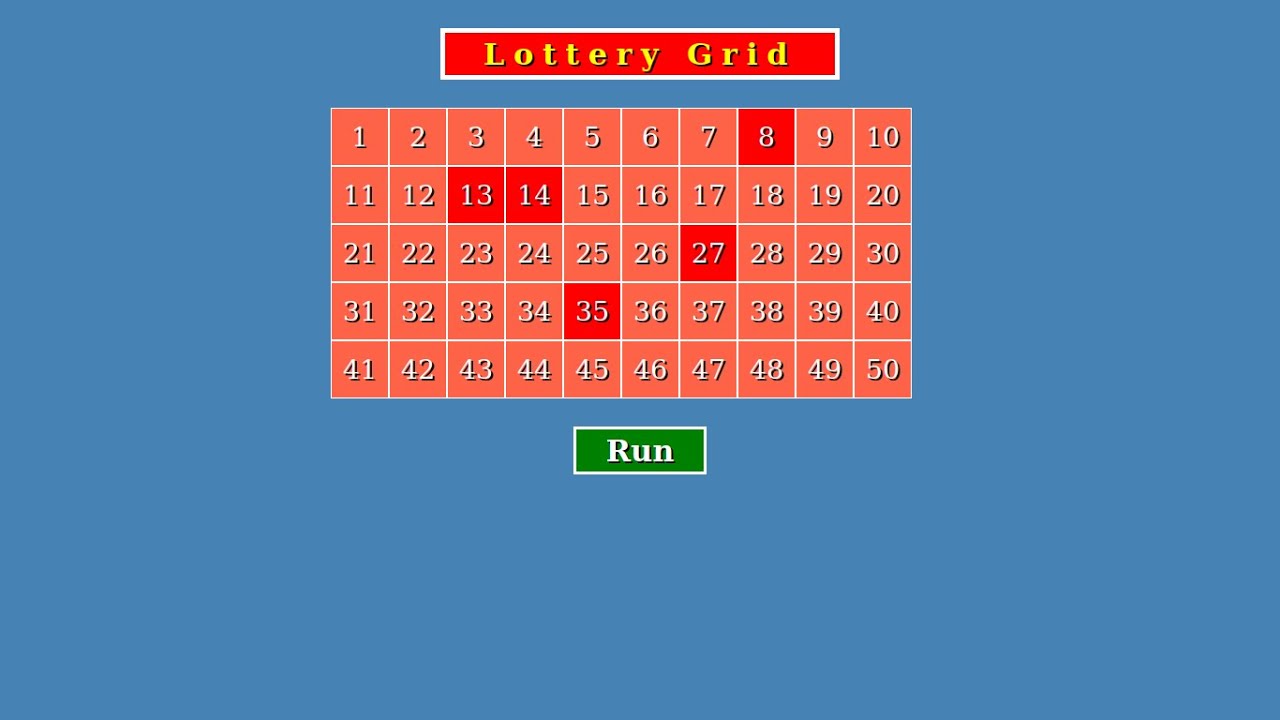 Lottery Grid Html Css Javascript Euromillions Youtube