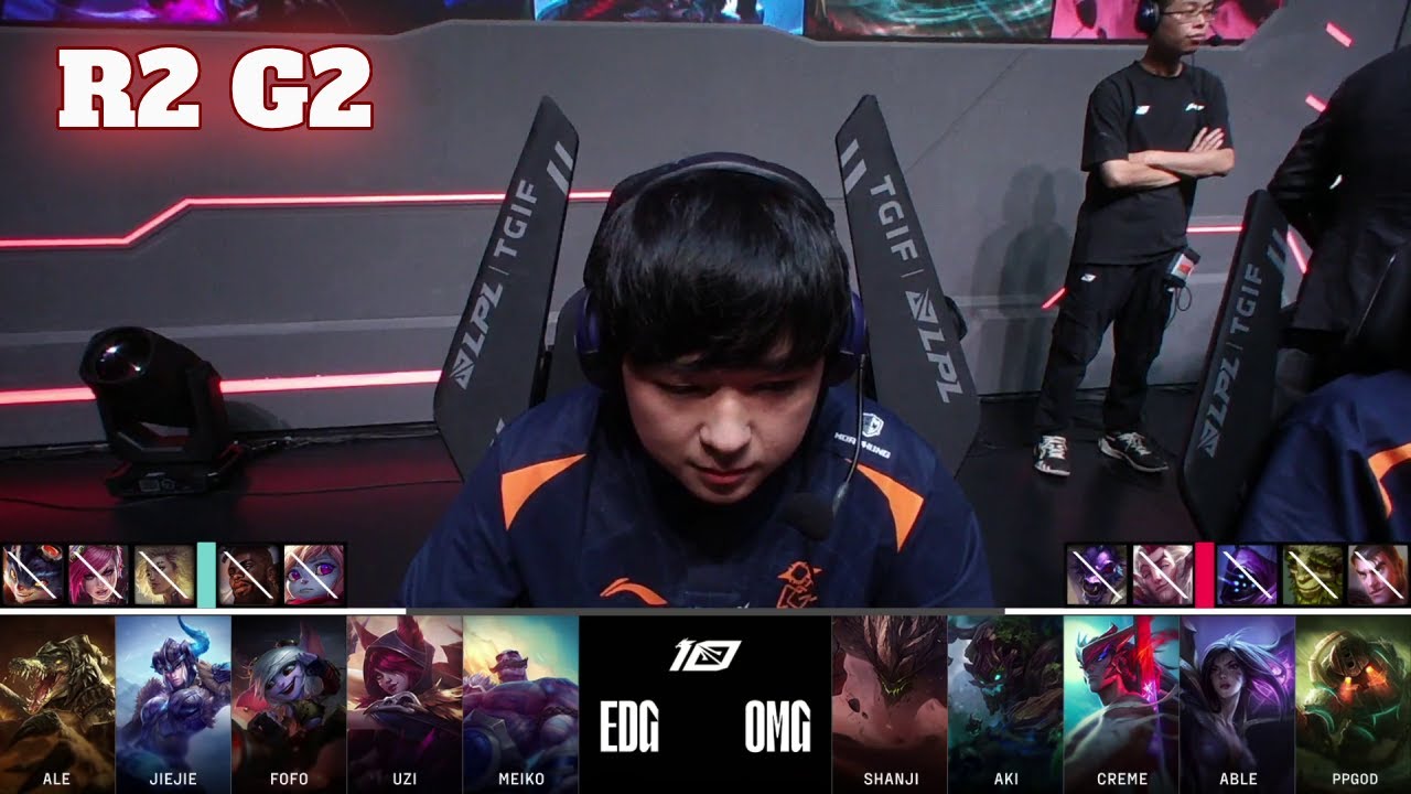 OMG vs EDG - Game 2 | Round 2 LPL Summer 2023 Playoffs | Oh My God vs Edward Gaming G2 - YouTube