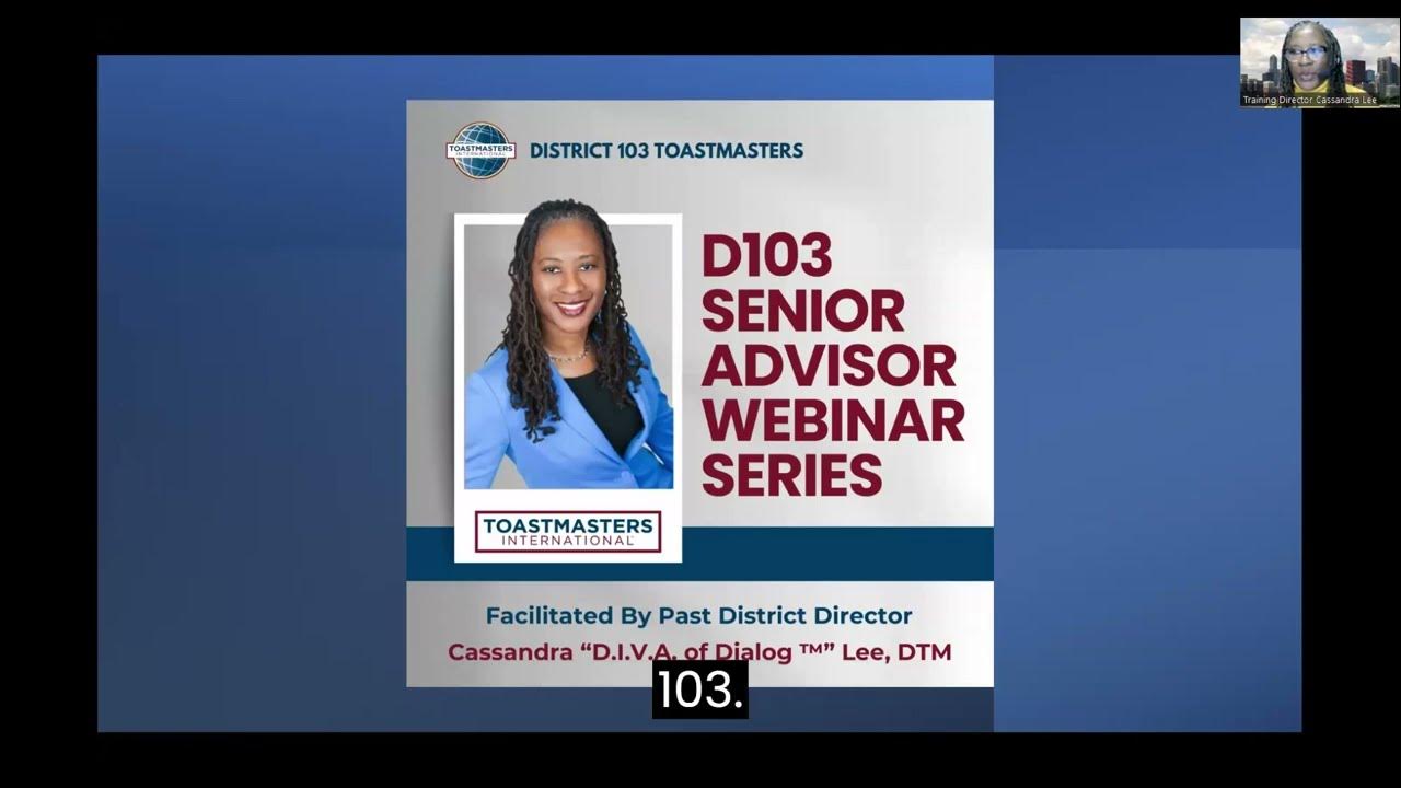 D103 Senior Advisor Webinar Series: Discovering the S.W.O.T. of Your Club Using the TI Dashboard ...