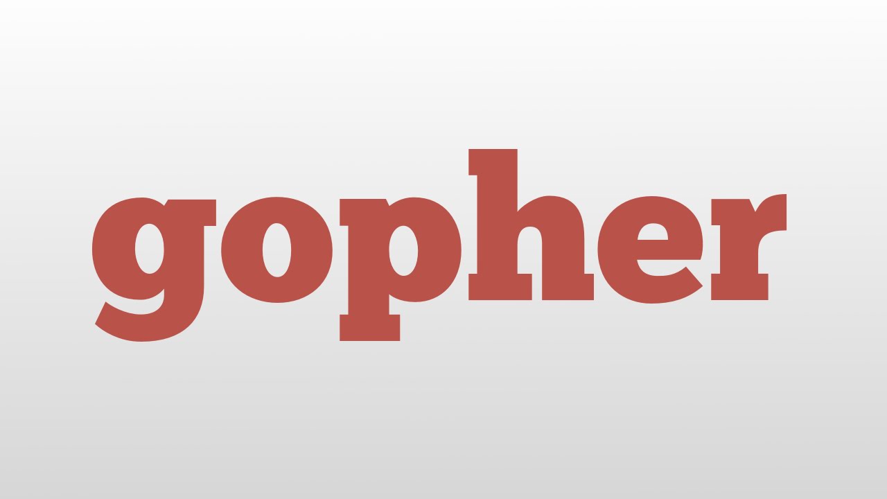 gopher meaning and pronunciation - YouTube