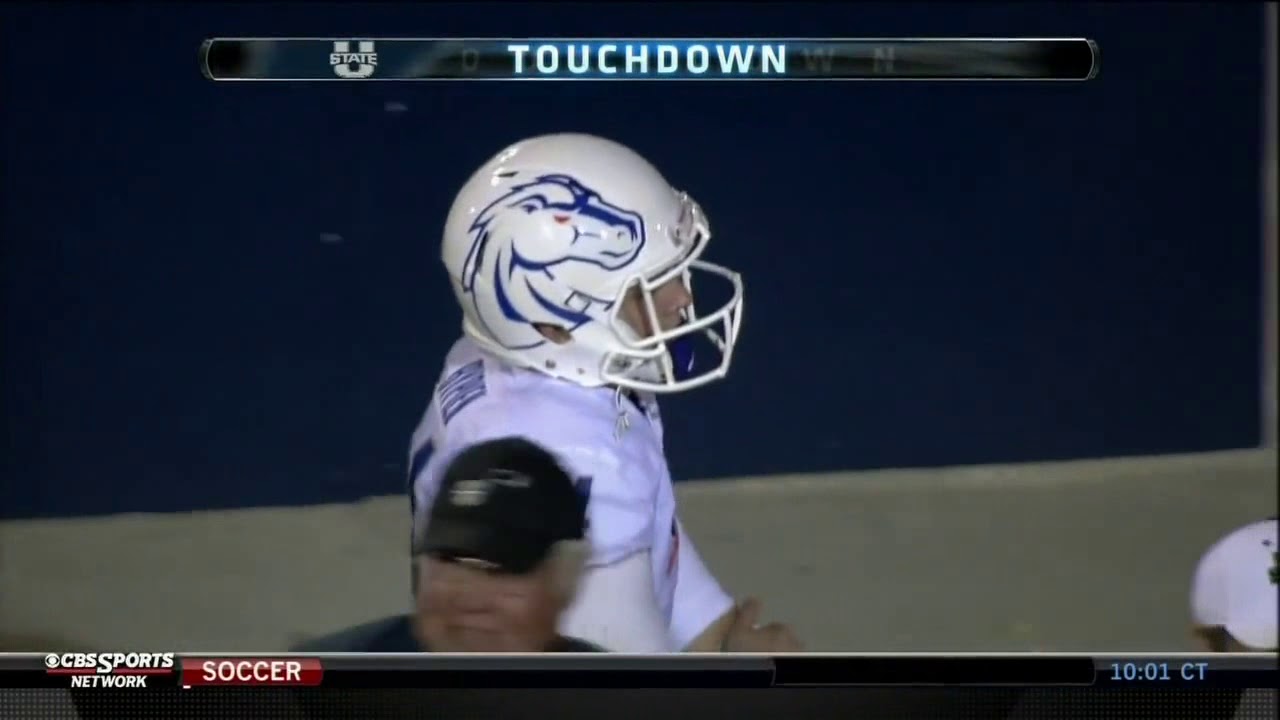 Utah State 90 yard interception return against Boise State by Marwin ...