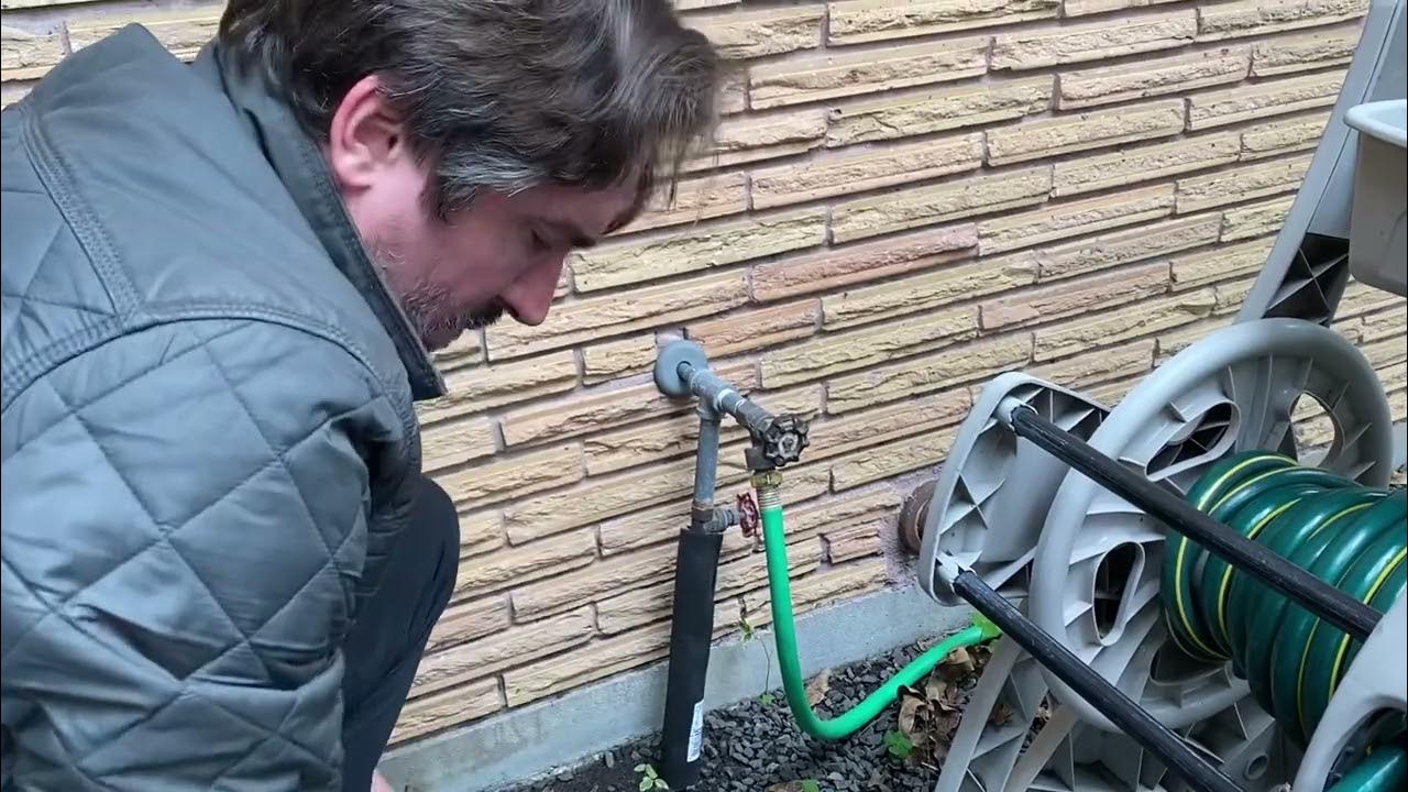 How to Wrap the Pipe of an Exterior Water Faucet of Your Home to Protect it from Freezing - YouTube