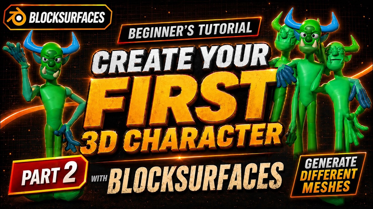 Create your first 3d character with Blocksurfaces blender addon ...