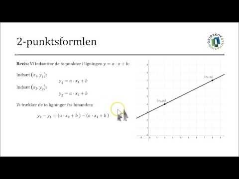 Lineære funktioner - To-punktsformlen (algebraisk bevis) - YouTube
