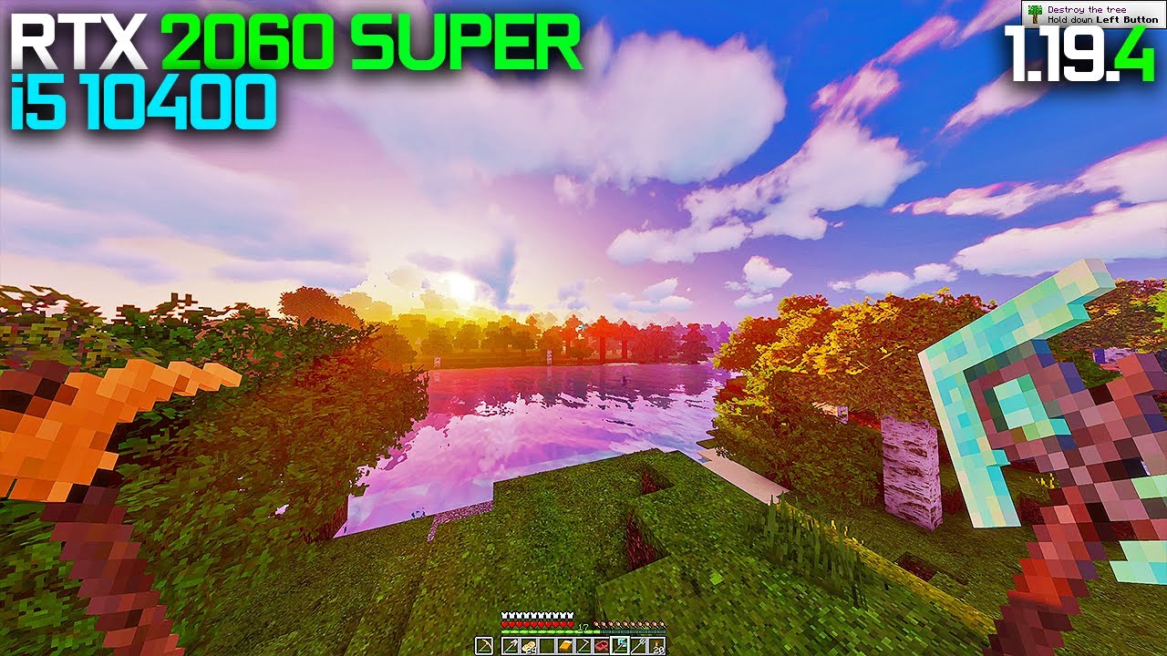 MINECRAFT 1.19.4 OPTIFINE RTX 2060 SUPER + I5 10400 FPS TEST WITH ...
