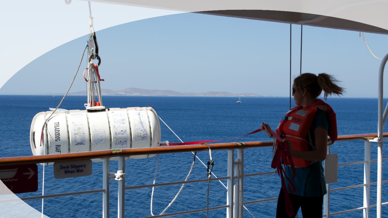 Liferaft Davit Inflation - RFD 12 Person Davit Launch-able (HD) - YouTube