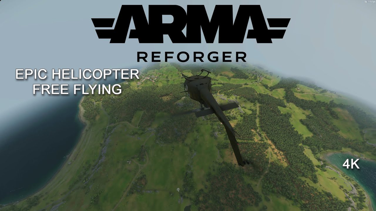 Arma Reforger - HELICOPTER Epic FREE FLYING - 4K 90-100FPS Avg - YouTube