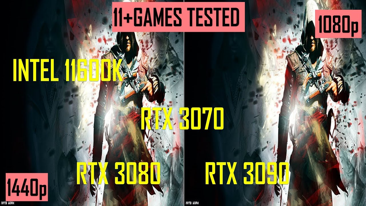RTX 3070 vs 3080 vs 3090 Benchmark FPS intel i5 11600k - YouTube