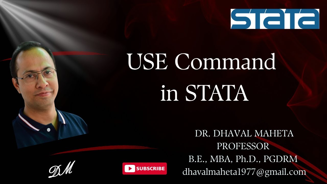 3. USE Command in STATA || Dr. Dhaval Maheta - YouTube