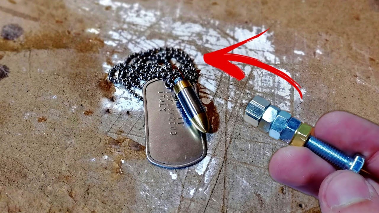 How to Make a Wearable Bullet made of Bolts - YouTube
