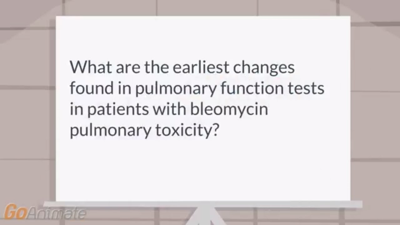 What are the first findings of bleomycin pulmonary toxicity? - YouTube