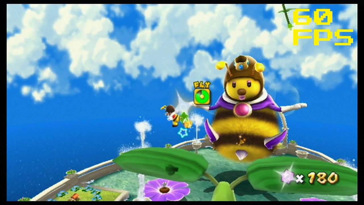 6. [60 FPS] Bee Mario Takes Flight - Honeyhive Galaxy - Super Mario ...
