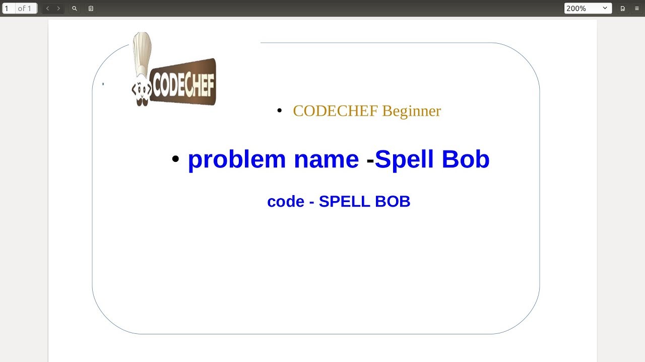 codechef beginner prolem using c - YouTube