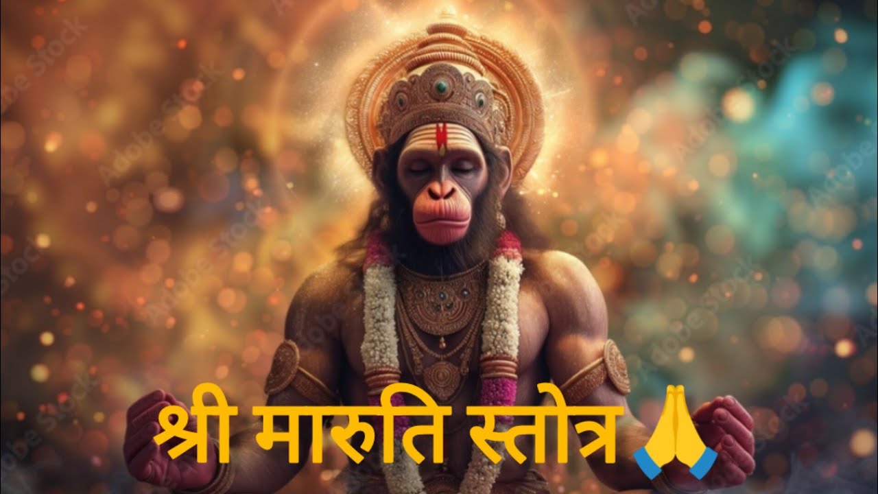 | Maruti stotra 🙏|with lyrics|hanumanji|मारुती स्तोत्र - YouTube
