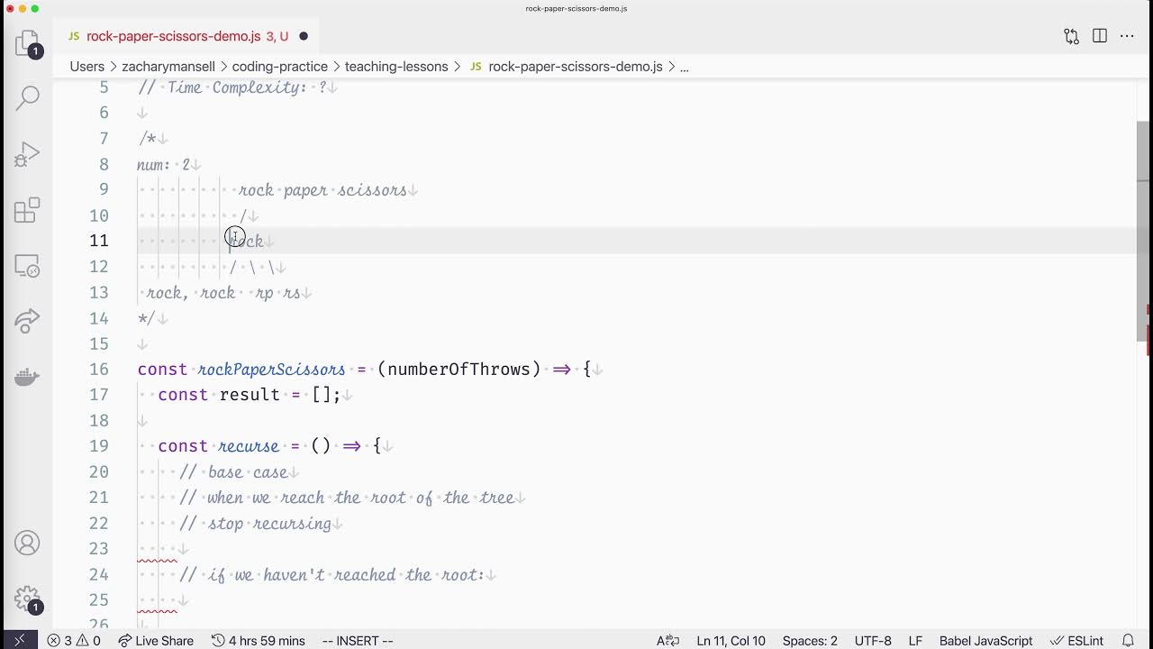 Rock Paper Scissors Solution Lecture (recursion) - YouTube