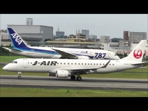 【JAL】J-AIR エンブラエル190（JA244J）離陸動画（EMBRAER190）（大阪国際空港：伊丹空港） - YouTube