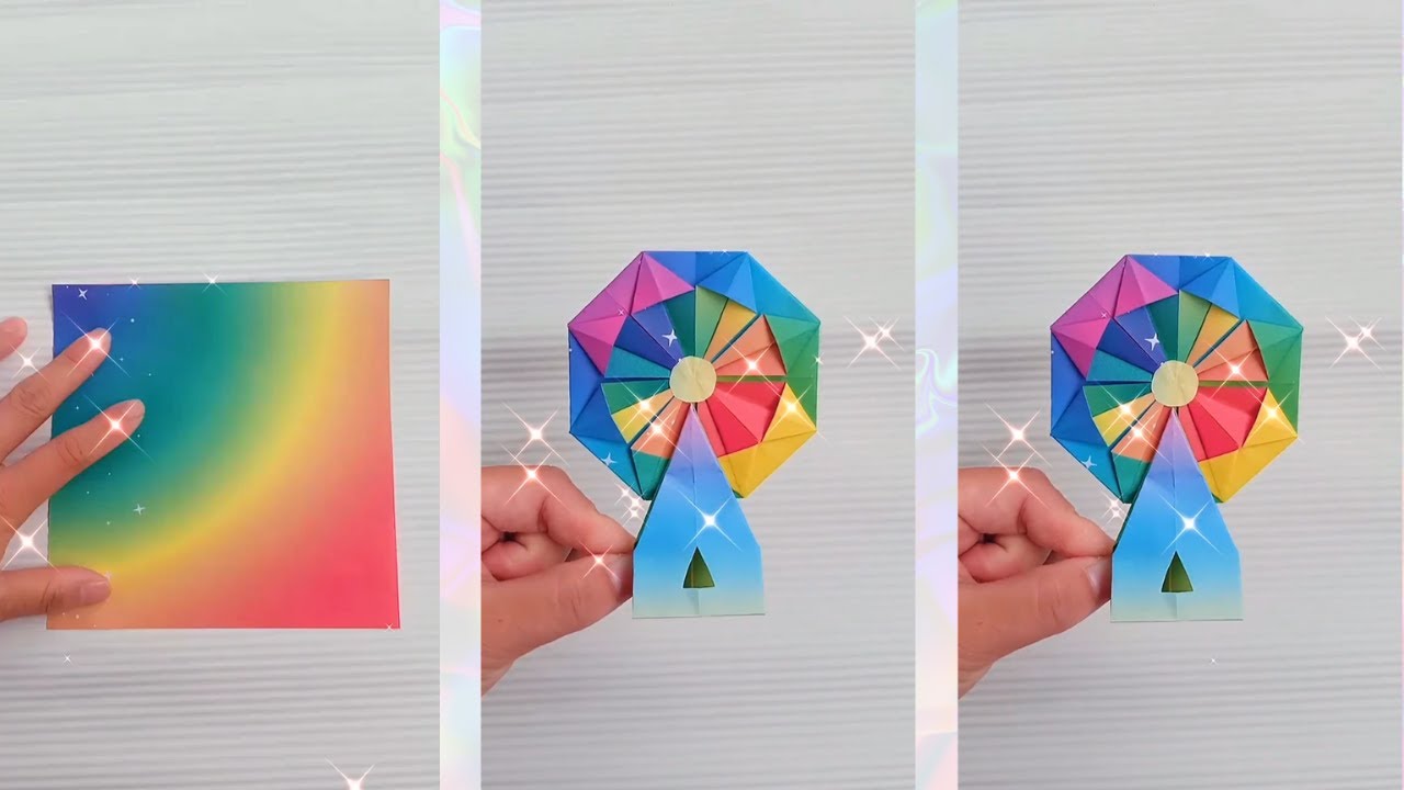 How To Make A Paper Ferris wheel | DIY Origami Ferris Wheel | how to ...