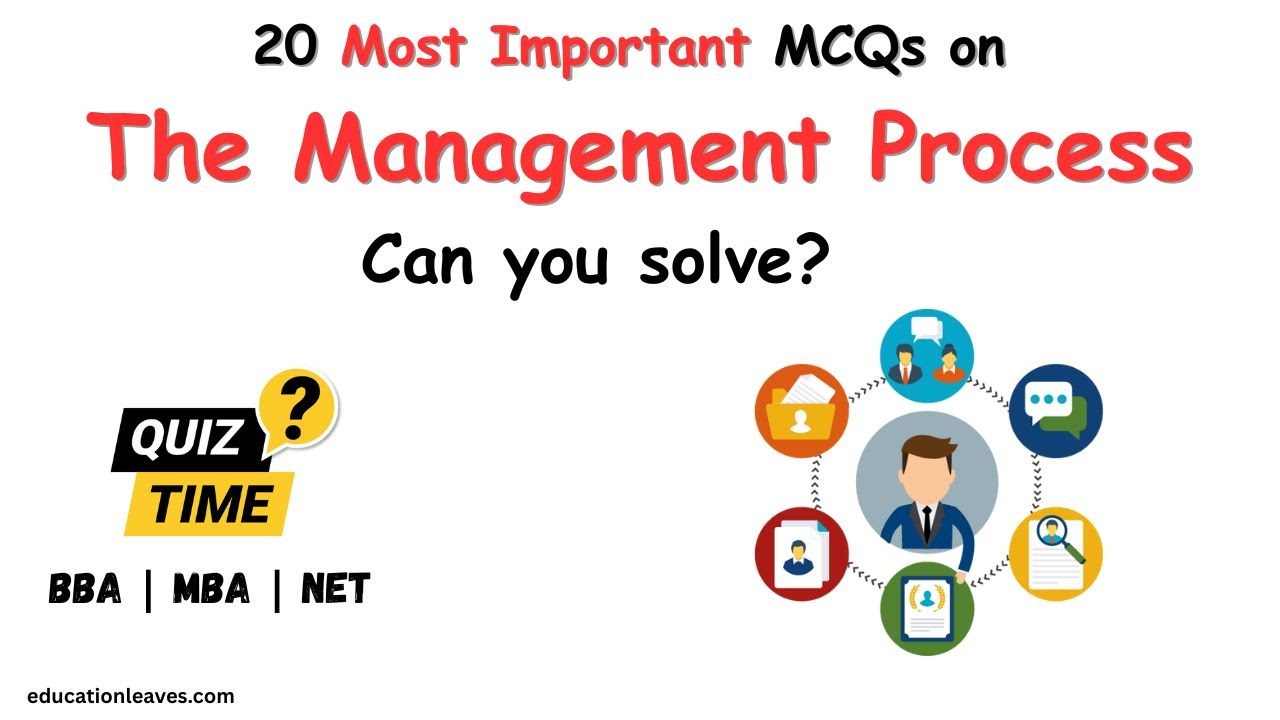 20 Most Important MCQs on The Management Process | Management Quiz for ...